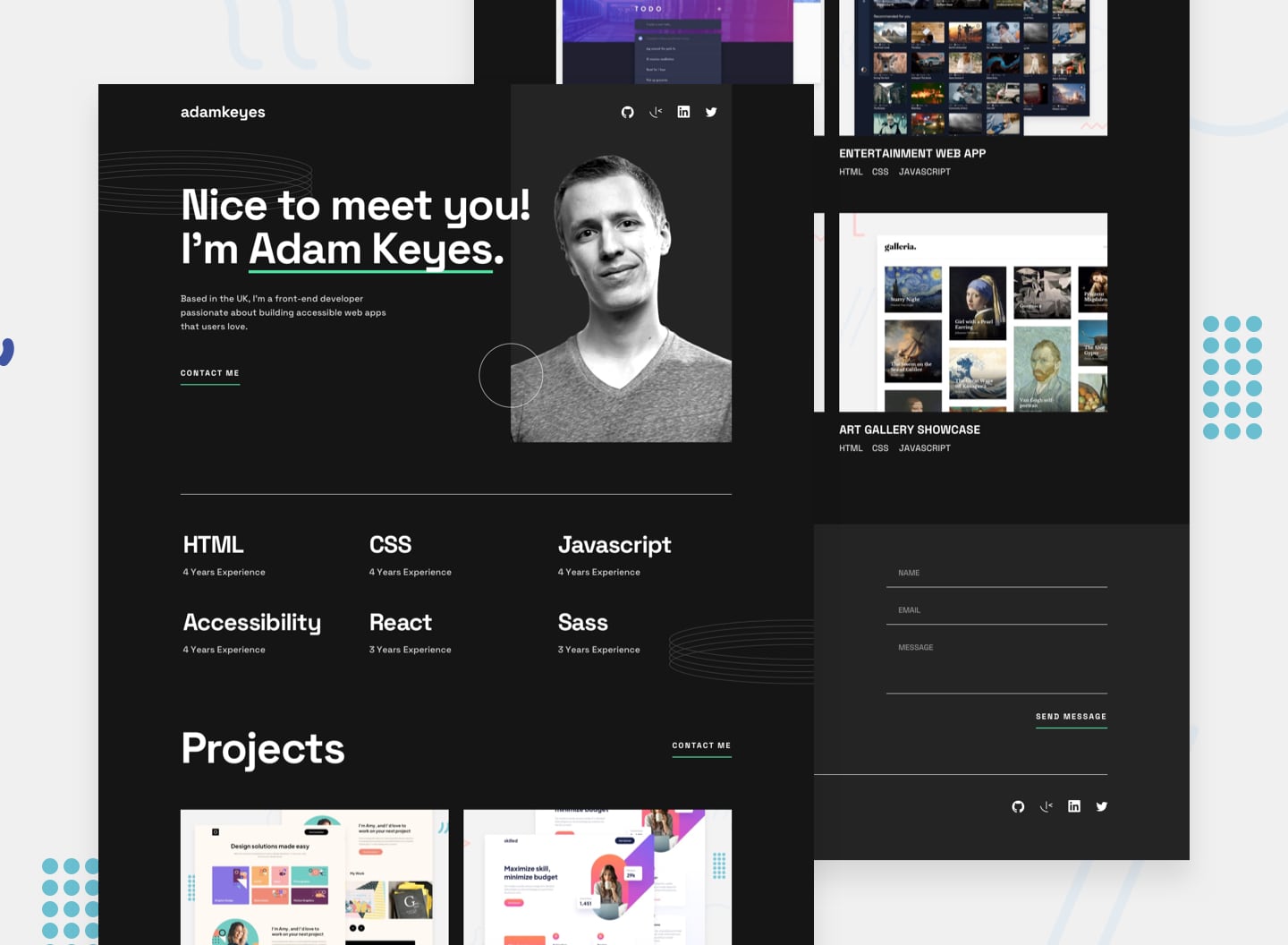Frontend Mentor - Single-page developer portfolio | my-online-resume